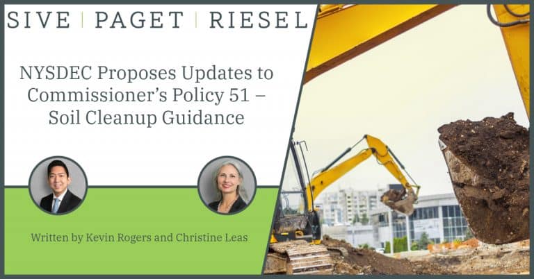 NYSDEC Proposes Updates to Commissioner’s Policy 51 – Soil Cleanup ...