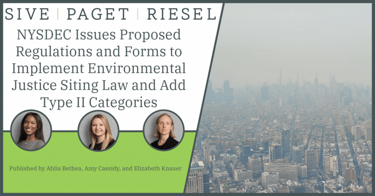 NYSDEC Issues Proposed Regulations and Forms to Implement Environmental ...